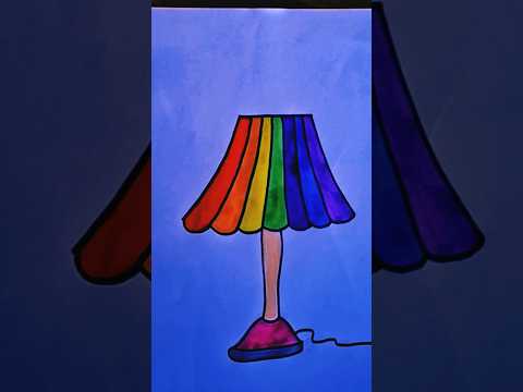 rainbow 🌈 table lamp #art #diy #drawingtutorials #youtubeshorts #viral #trending #painting