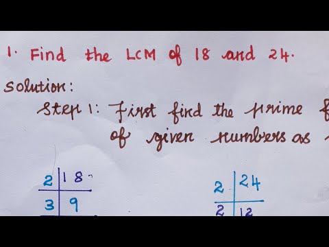 By Primefactorization method of LCM ( 18 and 24). solution is heređź“‹.
