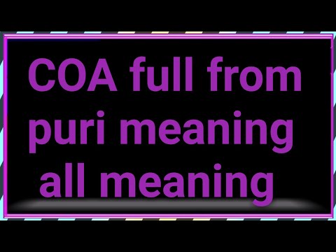 coa ka full form