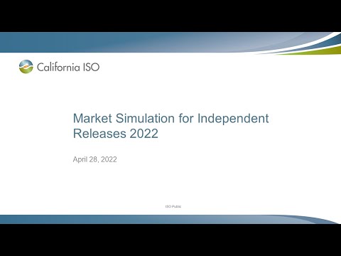 Apr 28, 2022 - Market Simulation for Independent Releases 2022