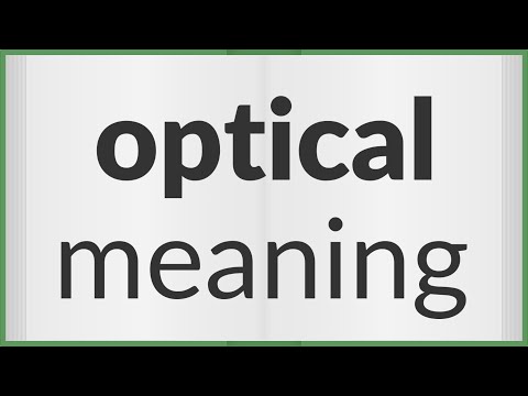 Optical | meaning of Optical