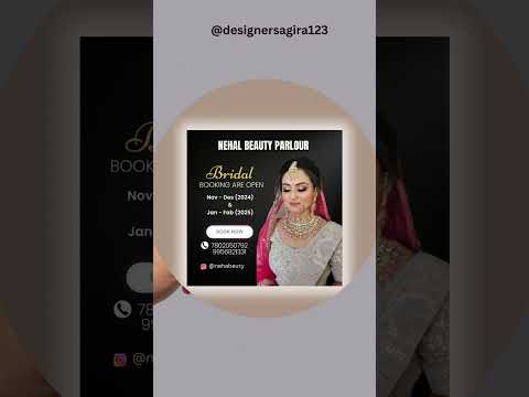 Beauty parlour poster 👌|#shorts #ytshorts #youtubeshorts #designersagira #canva #beutyparlour