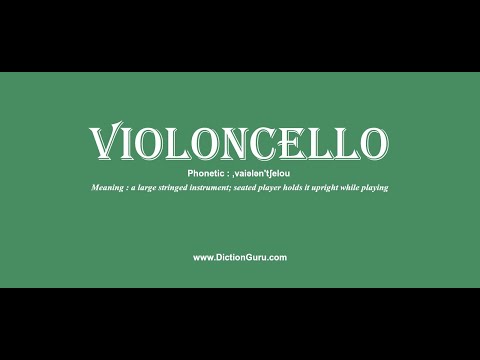 violoncello: Pronounce violoncello with Meaning, Phonetic, Synonyms and Sentence Examples