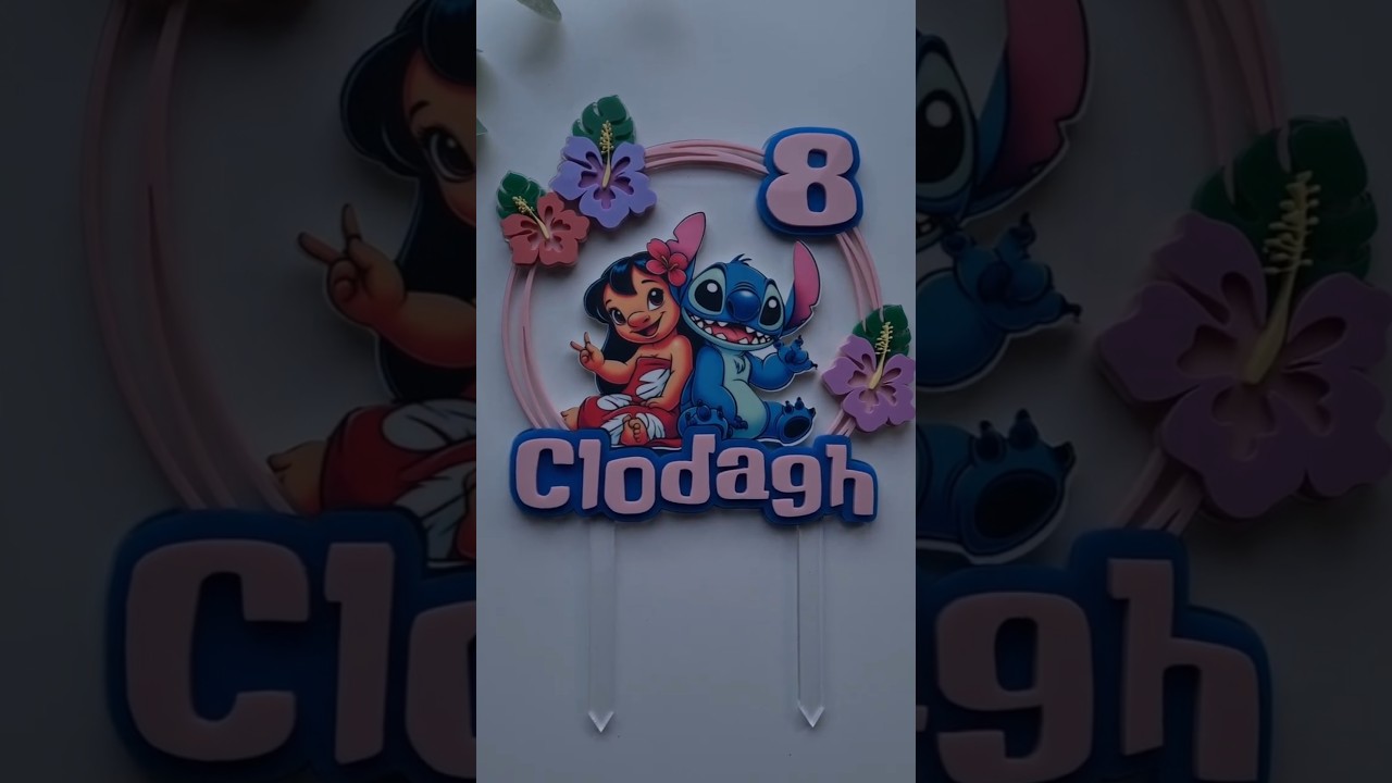 Lilo and Stitch cake topper 🌺#lilo #stitch #liloandstitch #cartoon #disney #cake #topper