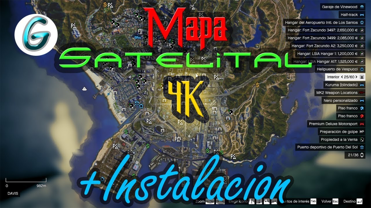 4K Satellite View Map bundled with radar mod & zoom script. 1.0.5 - GTA 5