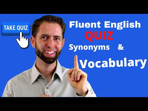 English Learners Synonyms Quiz