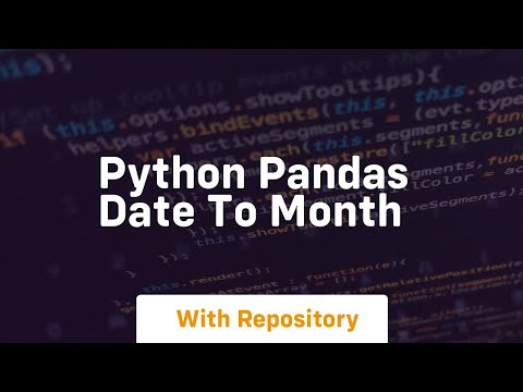 python pandas date to month