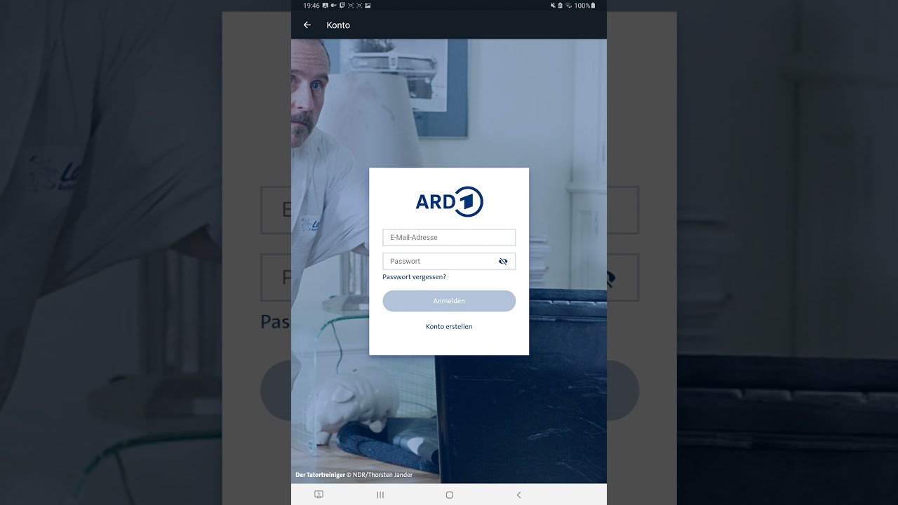 ARD Audiothek App --- Konto-Anmeldung