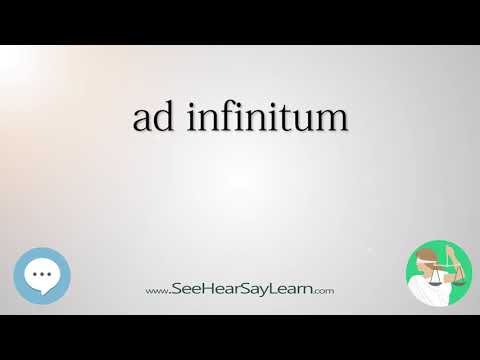 ad infinitum 🔊