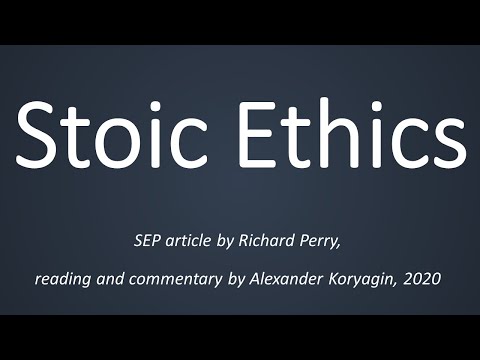 Stoic Ethics by Richard Parry (SEP)