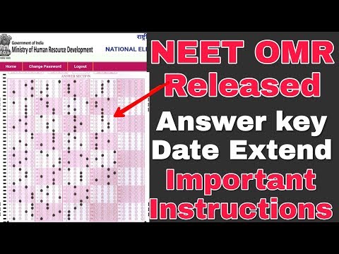 NEET OMR Sheet Released Today with instructions, When NTA Released OMR Sheet