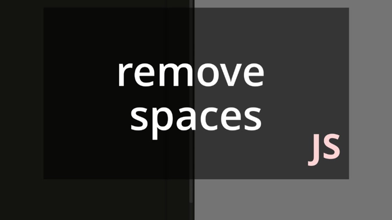 Remove spaces from a text or a string with JS