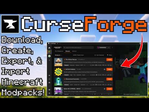 How to Download, Create, Export & Import Modpacks using the CurseForge App | Minecraft Tutorial