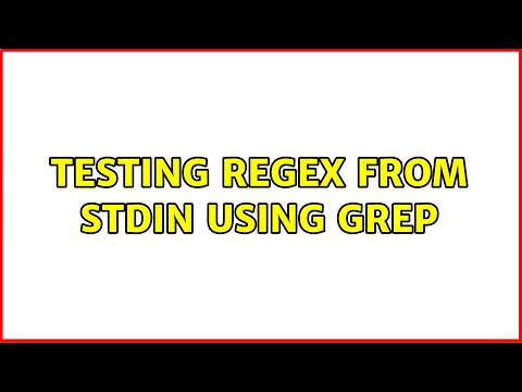 Testing regex from stdin using grep (2 Solutions!!)