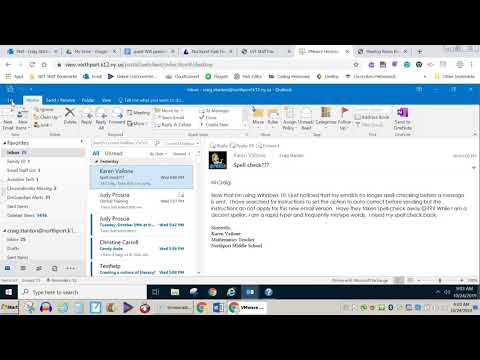 Outlook 2016 - how to turn on auto spell check