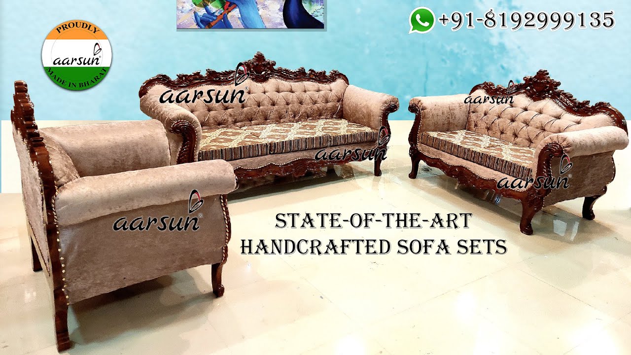 #183 Royal Sofa Set Design with State-of-the-Art Woodworking