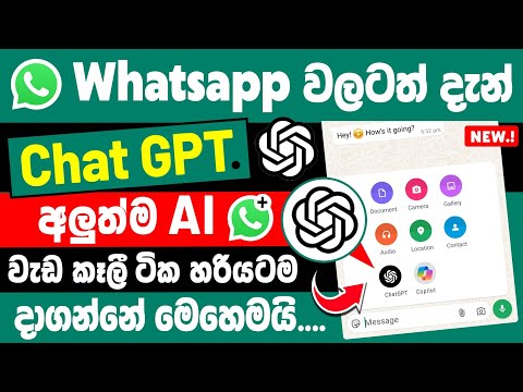 Whatsapp New ChatGPT update in Sinhala | WhatsApp Chat GPT bot number | WhatsApp Ai chatbot