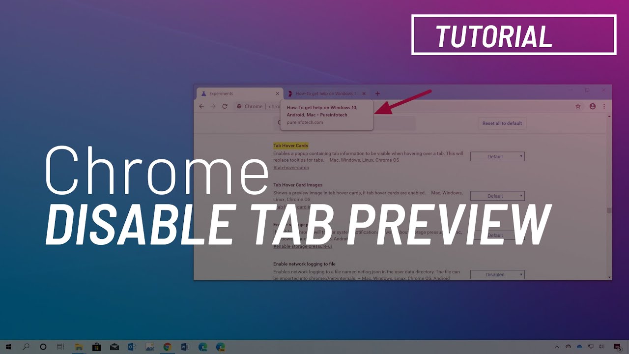 Chrome tutorial: disable tab hover cards previews on Windows 10, macOS, Linux