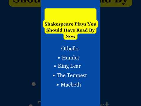 Top Ten Shakespeare Plays: Our Pick of the Shakespeare Plays You Should Have Read By Now #ytshort