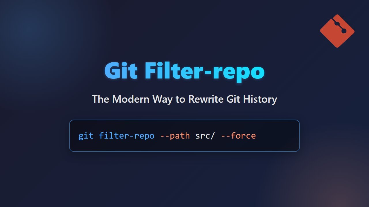 Git Filter-repo: Rewrite Git History Like a Pro (Beginner's Guide)