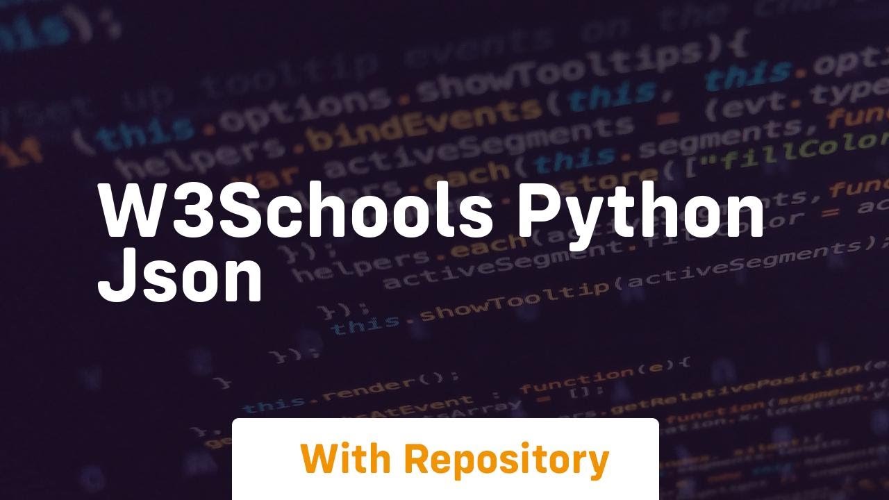 w3schools python json