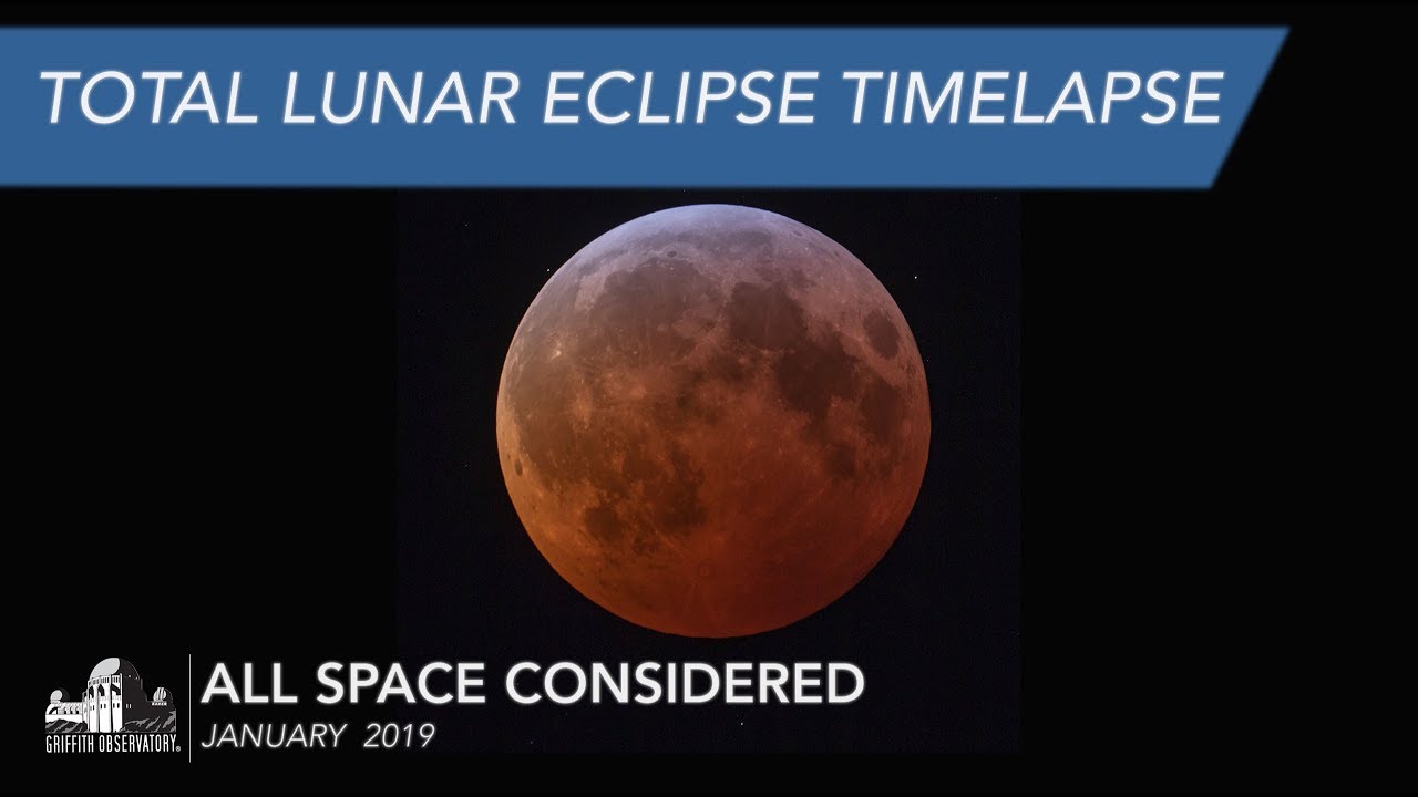 Timelapse of Still Images of January 20, 2019 Total Lunar Eclipse