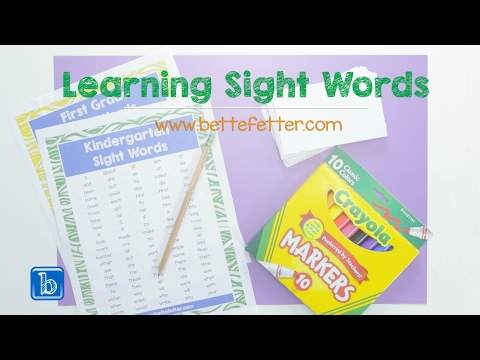 Learning Sight Words for Visual Learners: Early Childhood Education