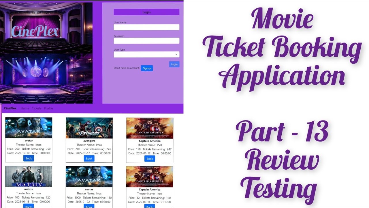 Movie Ticket Booking Application Part-13 | Testing