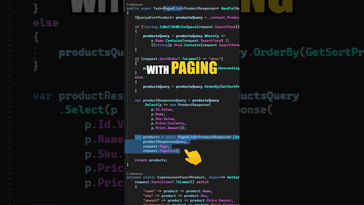 Improve API Performance With Pagination #shorts