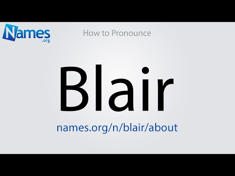 How to Pronounce Blair