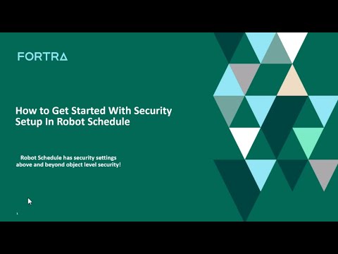 Robot Schedule | Getting Started with Robot Schedule Security Settings
