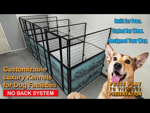 Customizable Luxury Kennels for Dog Facilities | No Back System by K9 Kennel Store