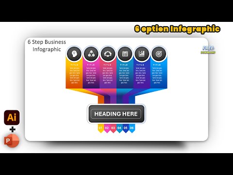 87.Free Download Adobe Illustrator and PowerPoint 6 Step Business Infographic Design