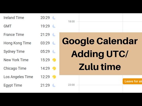 How To Add Zulu Time / UTC To Your Google Calendar