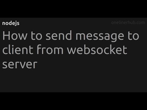 How to send message to client from websocket server
