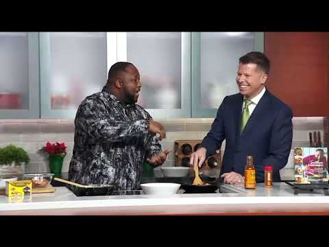 Chef Jernard makes BBQ Shrimp & Smoked Gouda Grits on WGN