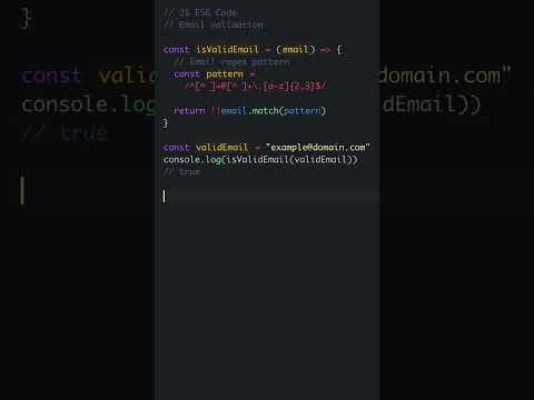 JavaScript Example - Email validation
