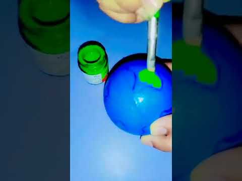 HOW TO MAKE (Globe) Earth with Ball // #Hritesh_kacher #shorts