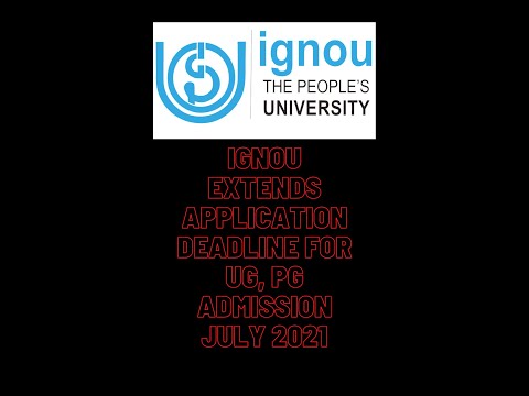 IGNOU extends application deadlines for UG & PG admission July 2021 || #ignou #admission #shorts
