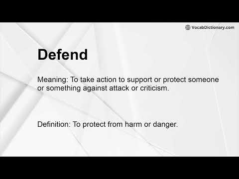 Defend Meaning