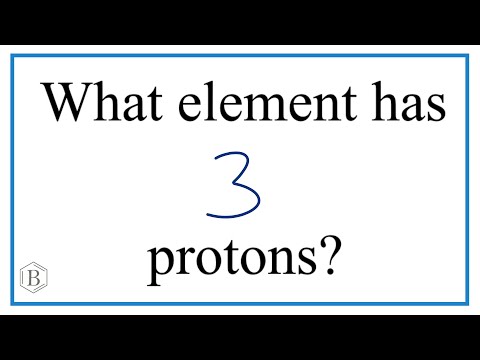 Which element has 3 protons?