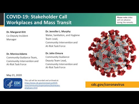 CDC Stakeholder Call: Workplaces and Mass Transit