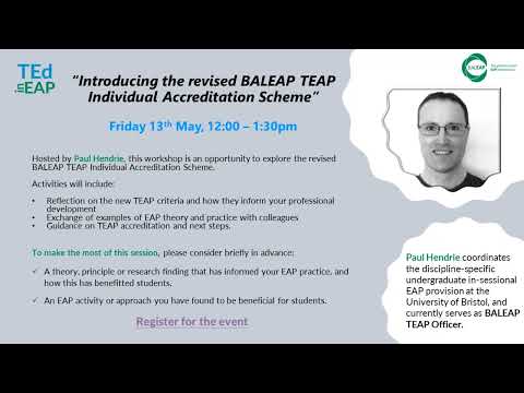 New TEAP Criteria and Accreditation