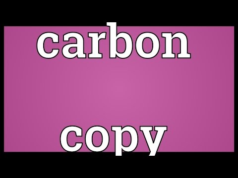 Carbon copy Meaning