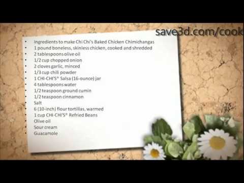 Secret Recipe - How to make Chi Chi's Baked Chicken Chimichangas (Copycat Recipes)