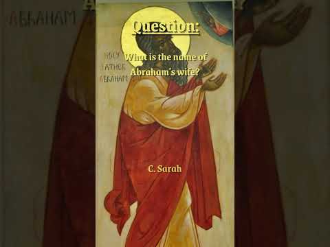 What is the name of Abraham's wife? #christian #abraham