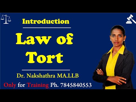 Law of tort | தீங்கியல் சட்டம் | Introduction | Tamil | Dr.A.C.Nakshathra |