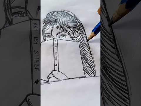 girl reading book sketch #shorts #shortvideo #viralvideo #video #drawing #girl #reading #books #fyp