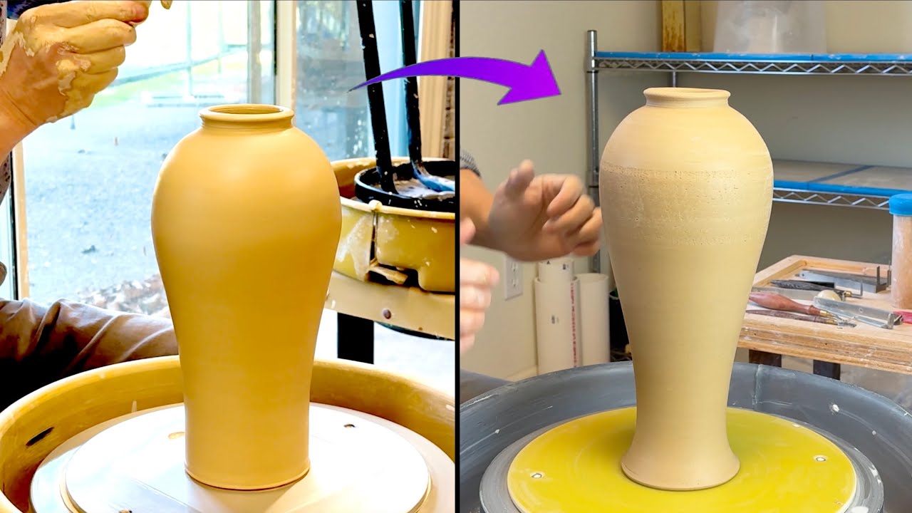 835. Upside Down Throwing a Narrow Base Plum Bottle with Hsin-Chuen Lin 林新春 小底梅瓶拉坯示範