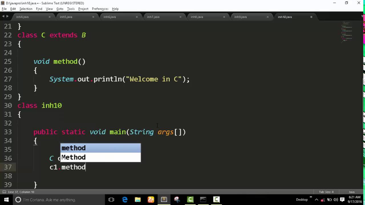 Dynamic Method Dispatch : Solution 4 Override Method in Java Program